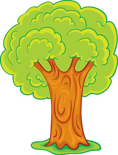 Cartoon tree Royalty Free Vector Image - VectorStock