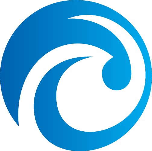 Round abstract wave water logo Royalty Free Vector Image