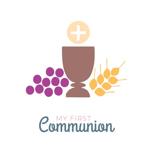 My first communion boy Royalty Free Vector Image