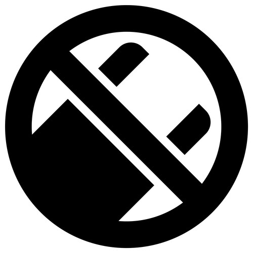 No trash forbidden sign modern round sticker Vector Image
