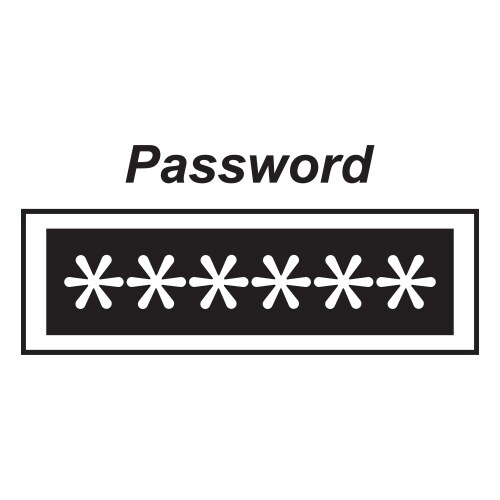 Password logo design Royalty Free Vector Image