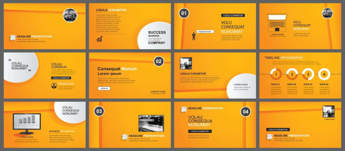 Presentation and slide layout template design Vector Image