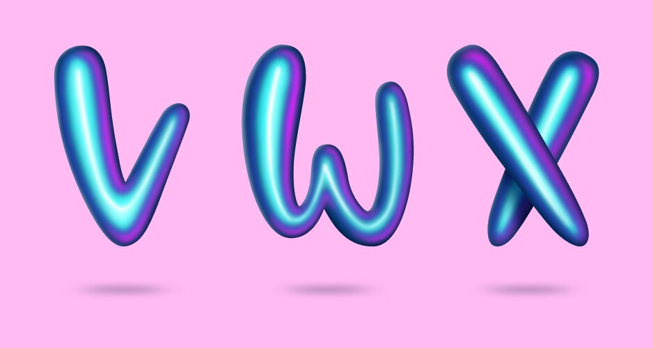 Holographic Letters Vector Images (over 840)