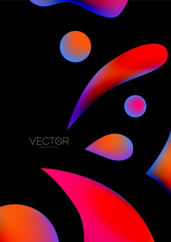 Fluid water drop shape composition abstract Vector Image