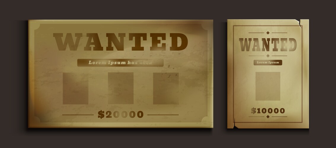 Wanted Poster Vector Images (over 5,600)