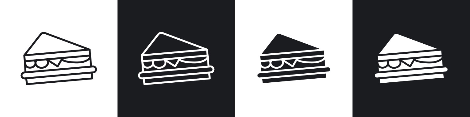 Sandwich Icon Black and White Vector Images (over 30,000)