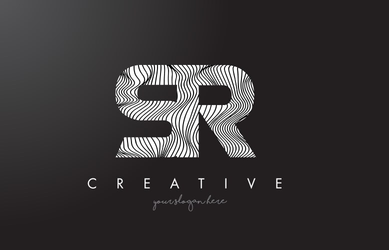 S r logo sr letter design Royalty Free Vector Image