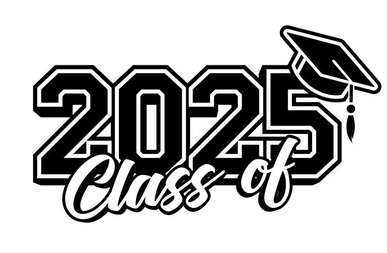2025 graduate class logo Royalty Free Vector Image