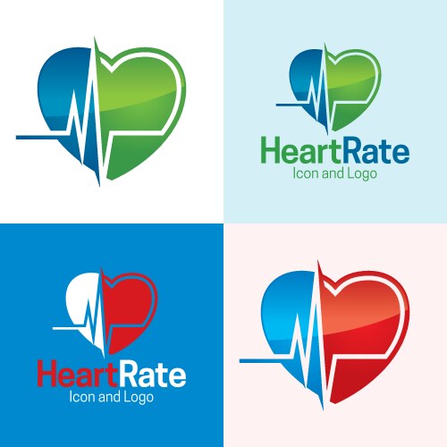 Heart rate chart heartbeat risk diagram with Vector Image