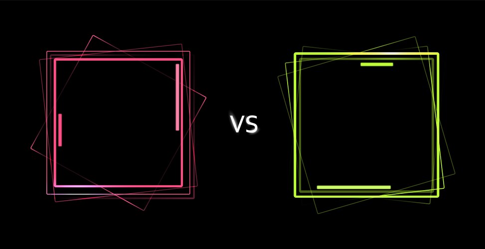 Versus screen with fire Royalty Free Vector Image