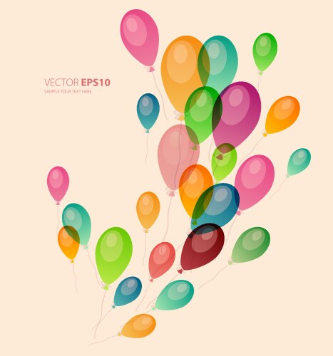 Balloons background Royalty Free Vector Image - VectorStock