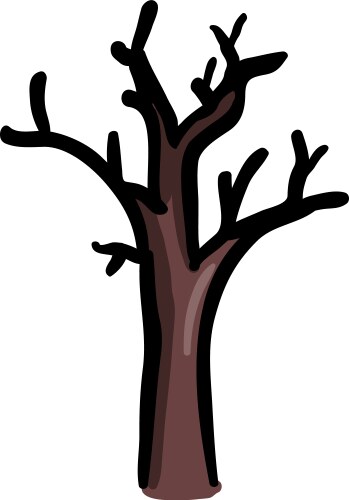 Tree - hand drawn doodle icon Royalty Free Vector Image