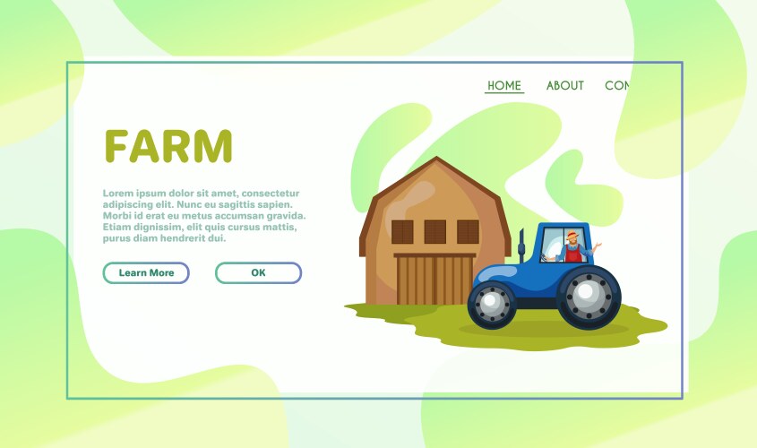 Farm or garden items and farmer with harvest Vector Image