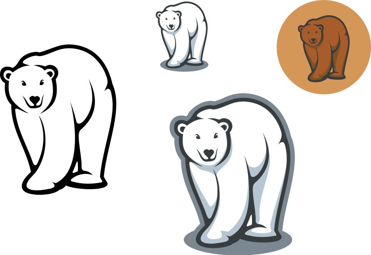 Two stylized bear heads showing aggression Vector Image