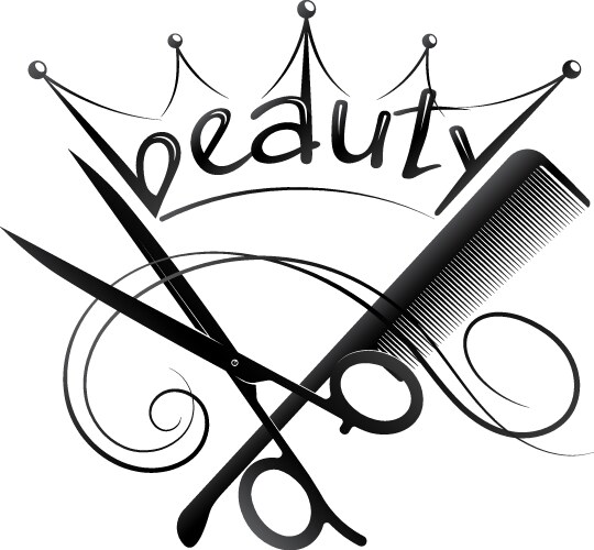 Crown Salon Scissors Vector Images (98)