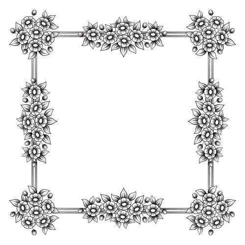 Square Daisy Frame Vector Images (over 420)
