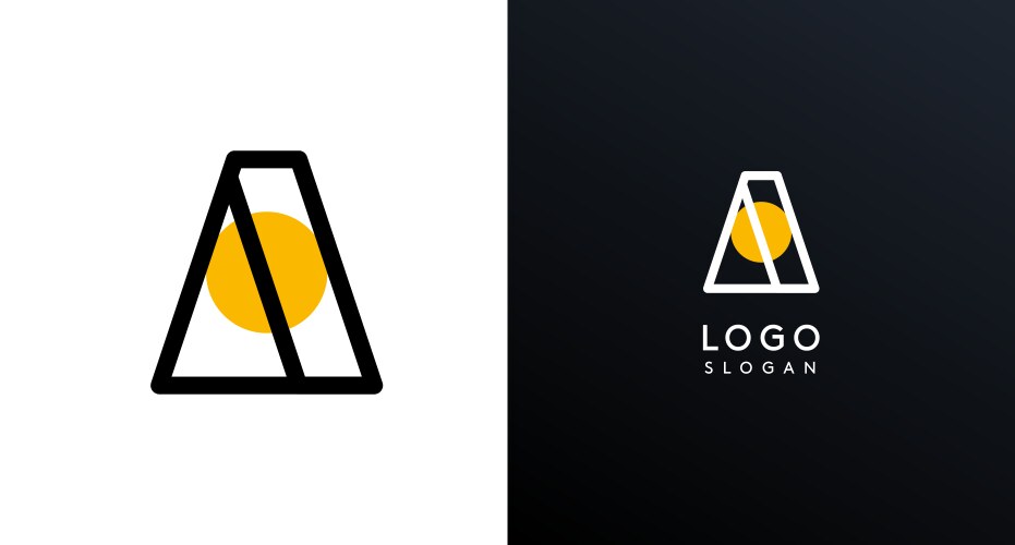 Letter m modern logo featuring geometric shapes Vector Image