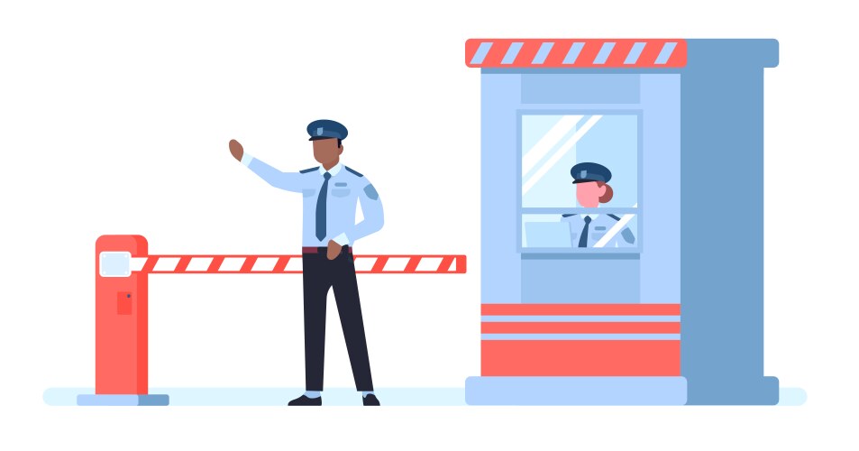 Security guard crossed arms on his chest Vector Image