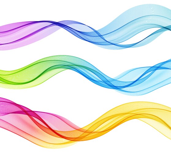 Abstract colorful flowing wave lines Royalty Free Vector