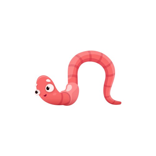 Worm cartoon Royalty Free Vector Image - VectorStock