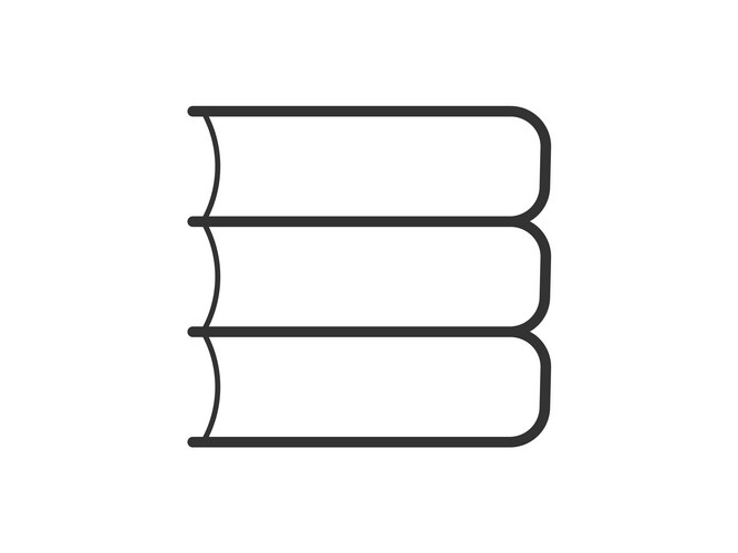 A library theme icon with book Royalty Free Vector Image