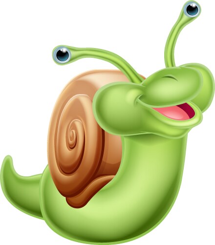 Snails cartoon in two colours Royalty Free Vector Image