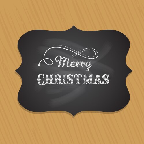 Chalkboard Christmas Labels & Elements Vector Image