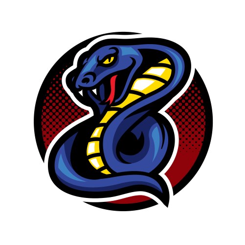 Cobra snake mascot ready to attack Royalty Free Vector Image