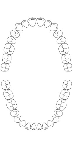 Seamless geometric pattern with teeth Royalty Free Vector