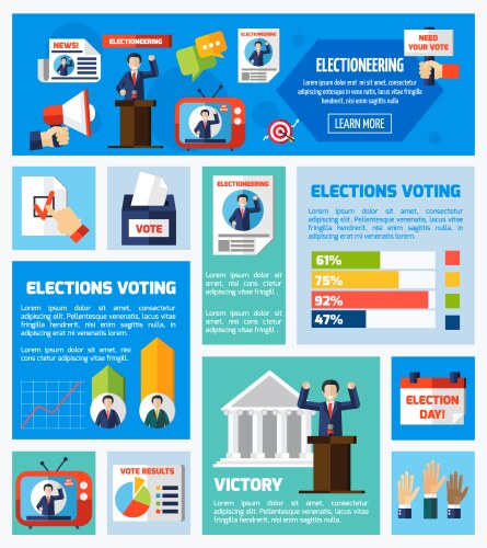 Elections infographic 10 option ui design voting Vector Image