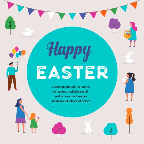 Muslim families looking happy Royalty Free Vector Image