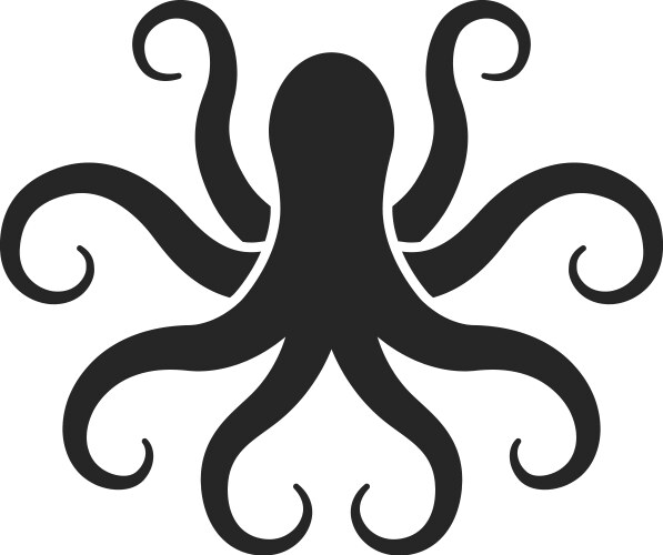 Octopus robot logo Royalty Free Vector Image - VectorStock