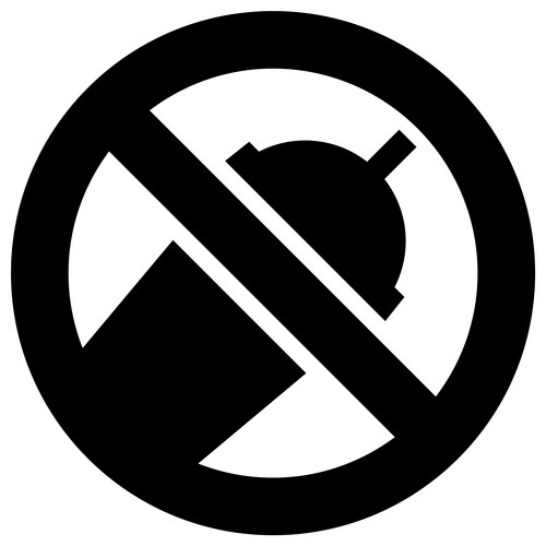 No trash forbidden sign modern round sticker Vector Image