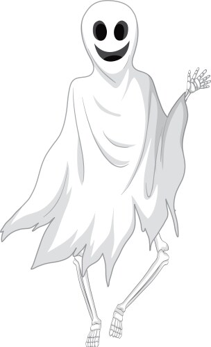 Scary ghost in form rags Royalty Free Vector Image