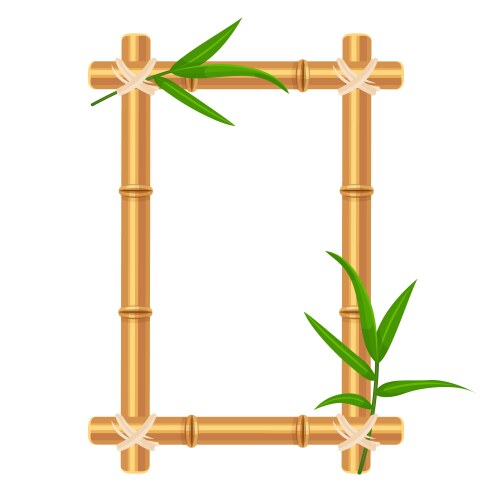 Bamboo frame with blank paper Royalty Free Vector Image