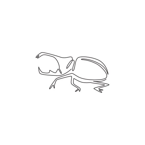 Egyptian scarab beetle with wings logo Royalty Free Vector