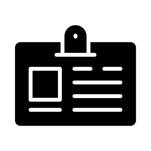 Student id card design entry pass icon in modern Vector Image