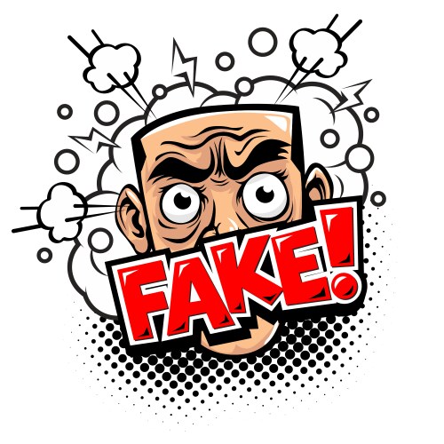 Fake news comic placard Royalty Free Vector Image