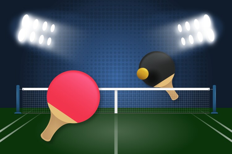 Realistic table tennis wallpaper Royalty Free Vector Image