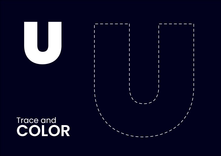 Trace and color abc wonderland captivating Vector Image