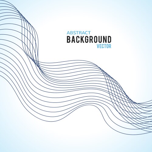 Abstract wave lines gold color isolated on white Vector Image