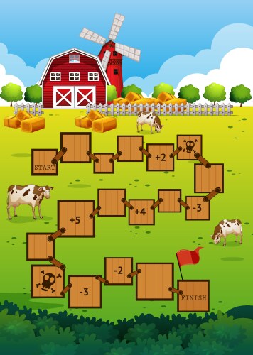 Farm board game Royalty Free Vector Image - VectorStock