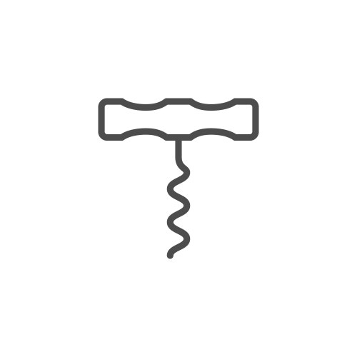 Corkscrew outline drawing Royalty Free Vector Image