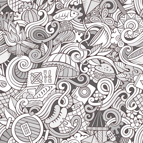 Seamless floral hand draw pattern Royalty Free Vector Image Seamless floral hand draw pattern Royalty Free Vector Image