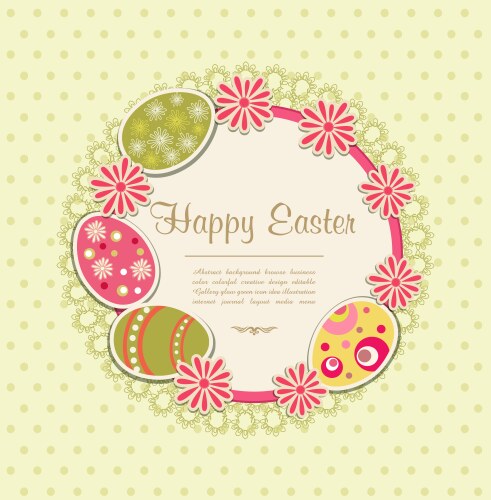 Frame of easter eggs Royalty Free Vector Image