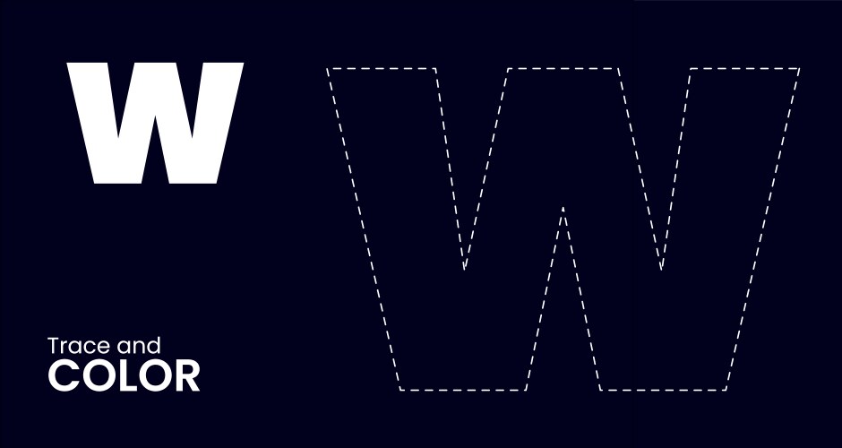 Trace and color abc wonderland captivating Vector Image