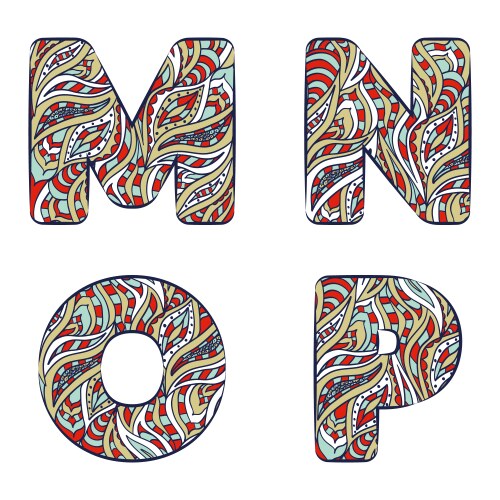 Alphabet Doodle M Letter Vector Images (over 250)