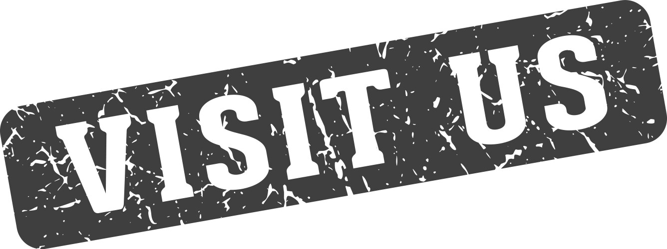 Visit us rectangular sign stamp Royalty Free Vector Image