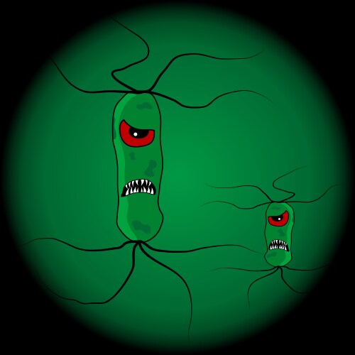 Cartoon Bacteria Evil Vector Images (over 400)