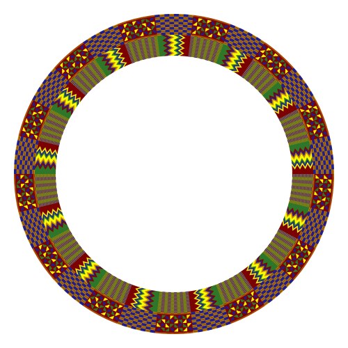 Round frame vintage pattern design template Vector Image